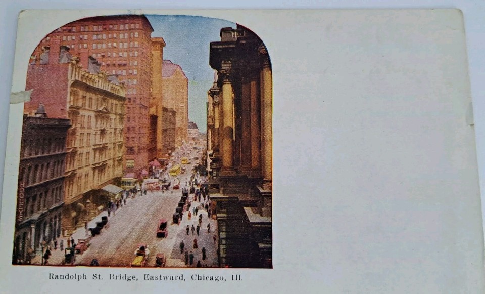 Postcard Randolph St. Bridge, Eastward, Chicago, Illinois | eBay UK