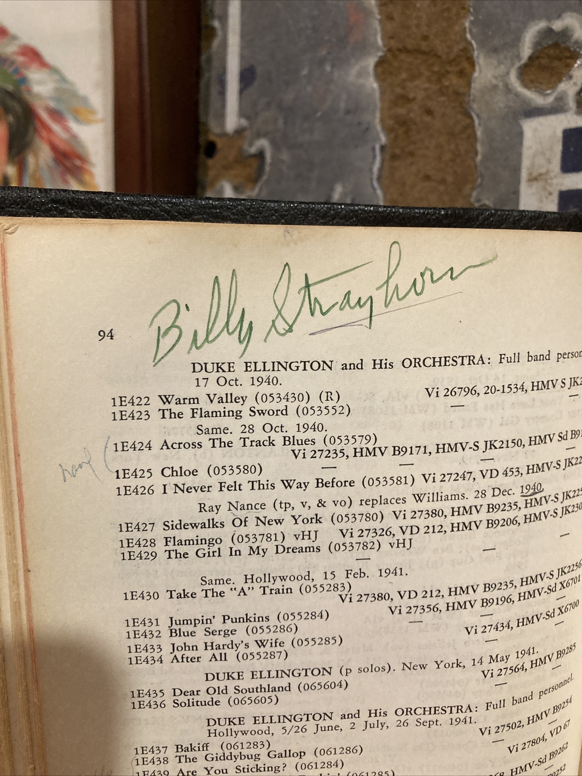 Incredible Unique Multi-Signed 1948 Jazz Book, Satchmo, Duke, Hines, 52 ...