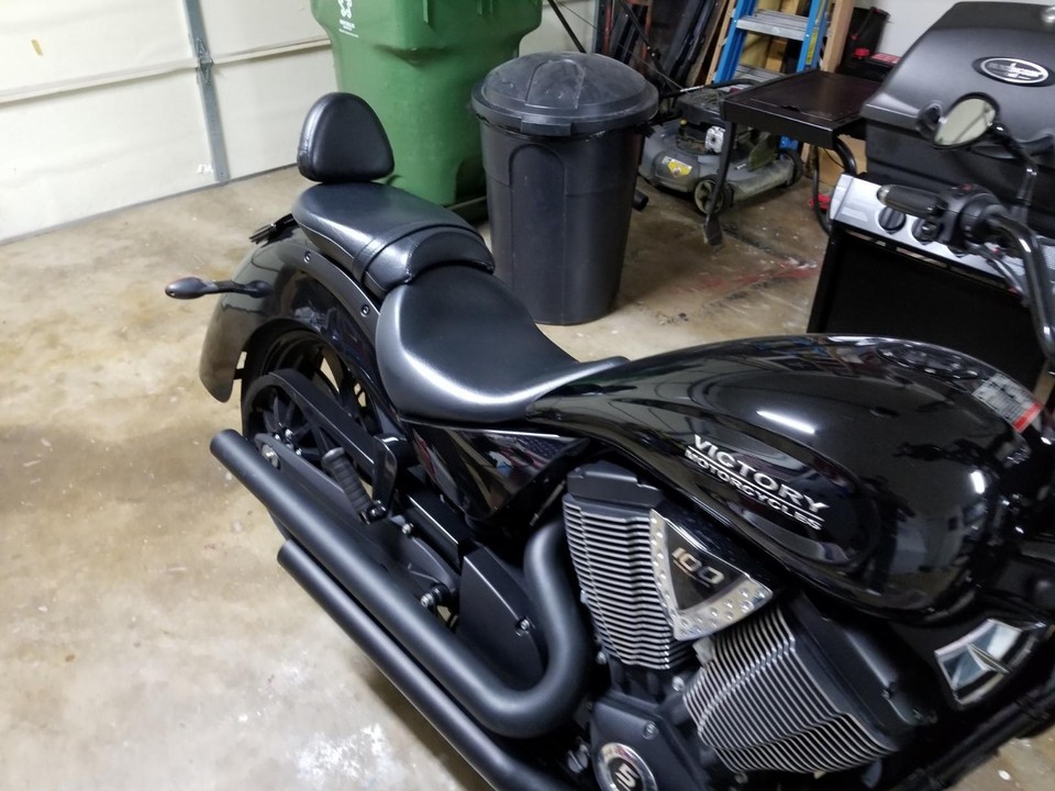 Motorcycle Passenger Backrest for Victory Vegas Kingpin 8 Ball Jackpot ...