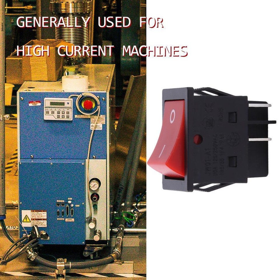 GS11021-01 Snap in 4 Pin 30A ON/OFF Rocker Switches for Electric ...