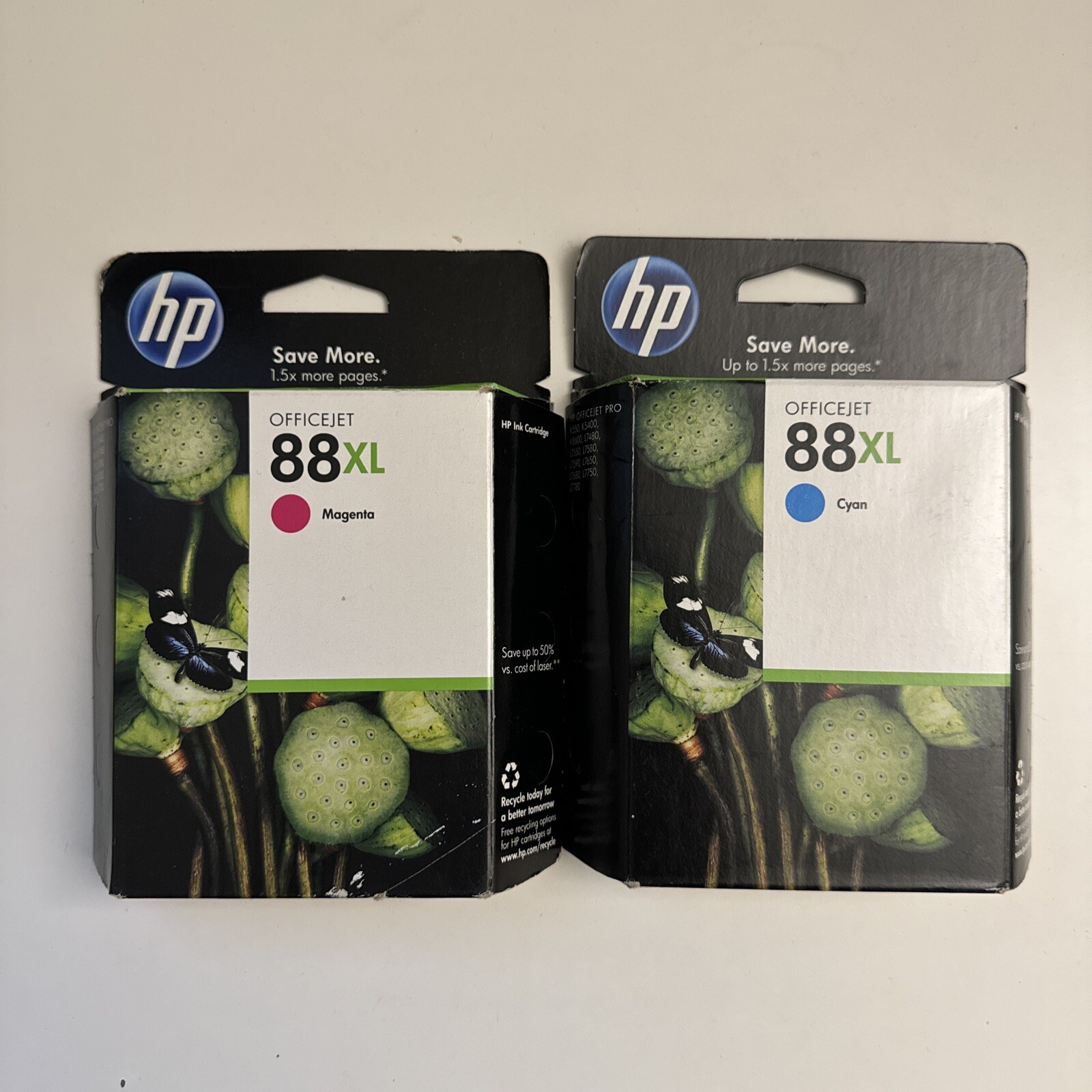 2 Pack Hp 88XL Magenta Cyan Ink Two 88 XL Oem Color C9392AN C9391AN EXP ...