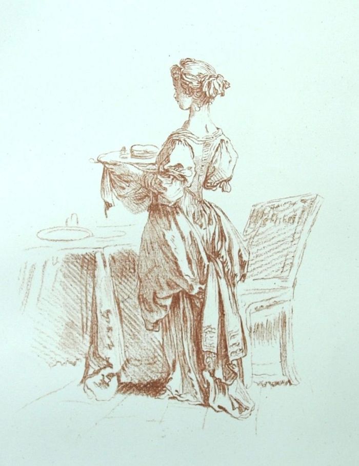 Young Maid Rococo Study Francois Boucher Lithograph 19th Century | eBay