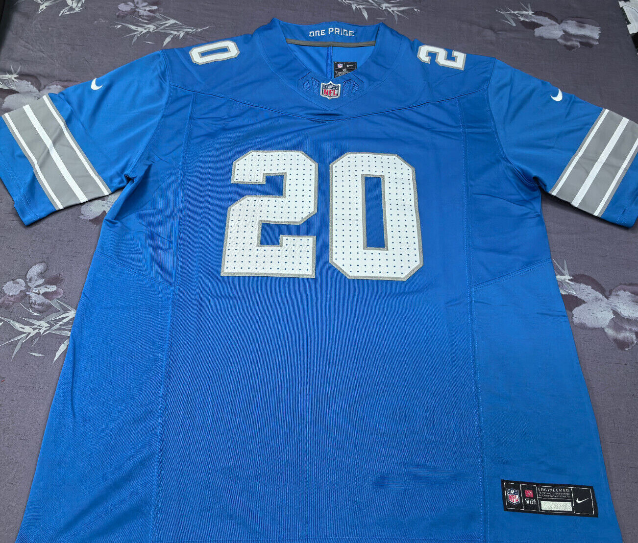 Barry Sanders #20 Lions FUSE Blue Sewn Stitched Jersey. | eBay