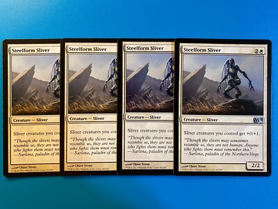 MTG 4x Steelform Sliver Core Set 2014 M14 Modern Magic the Gathering ...
