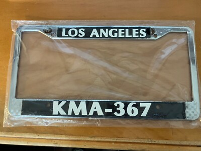 NEW LAPD GENUINE POLICE KMA-367 CHROME METAL LICENSE PLATE FRAME CHP 11 ...