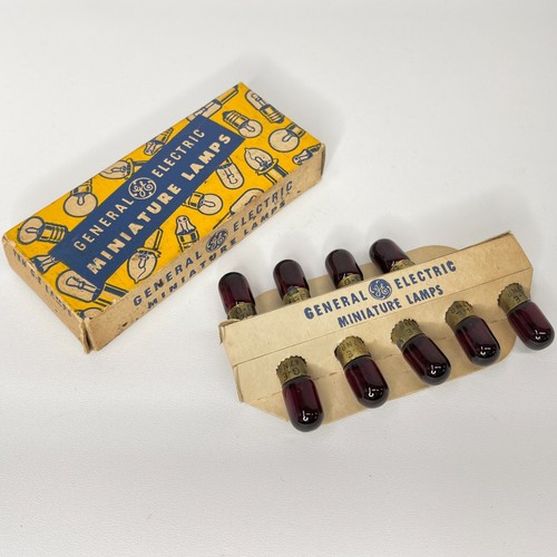 (9) Tested Vintage GE No. 47 NR Red Miniature Lamps Bulbs General ...