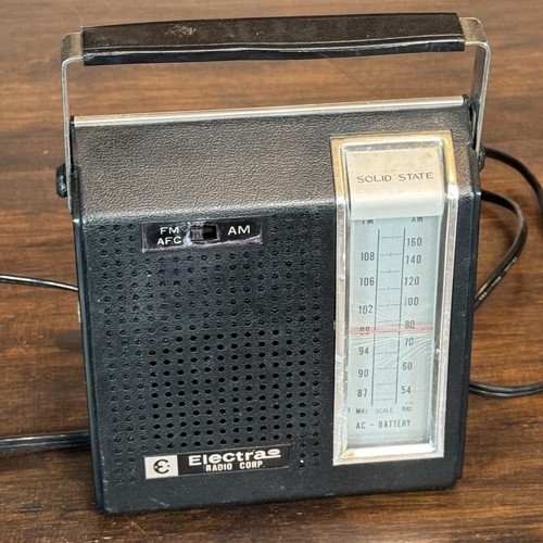 Electra FM-90 Solid State AM/FM Radio 7”x6” Vintage Working TESTED | eBay