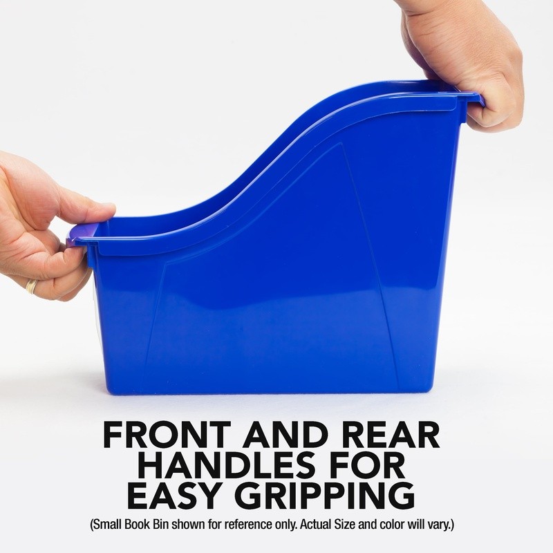 Large Plastic Book Bin Storage Bins Kids Papers Files Magazines ...