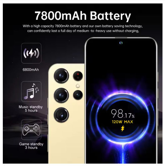 S25 Ultra 4G 5G Original 7.3inch Smartphone Dual SIM Cell Phone 7800mAh ...