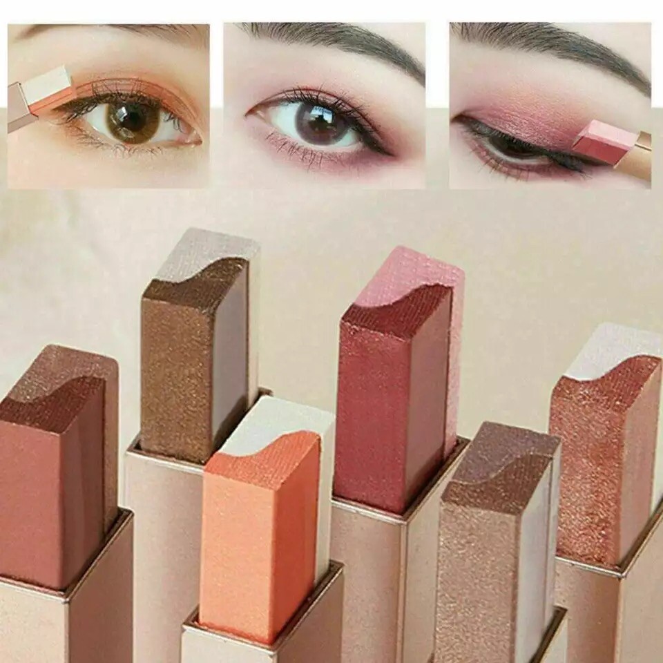 Two Tone Double Colour Gradient Eyeshadow Stick Glitter Eye Shadow Pen ...