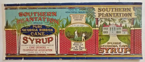 Vintage 1920's SOUTHERN PLANTATION Brand Cario Georgia Syrup Can ...