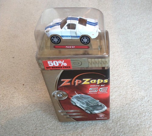 ZipZaps Ford GT White/Blue Special Edition Micro RC Set Sealed RARE | eBay