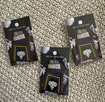 Mattel Unlock Fandom Pins x3 SDCC 2024 Exclusive He-Man Skeletor MOTU ...