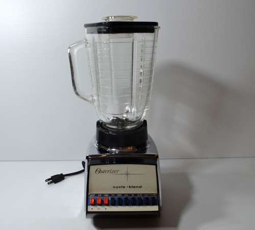 Vintage Mid Century Chrome Oster Osterizer Cycle Blend 10 Speed Blender ...