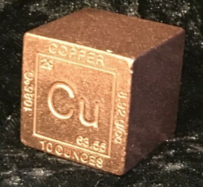 10 oz. COPPER CUBE 1.25 Inch Square .999 Fine ELEMENTAL Design | eBay