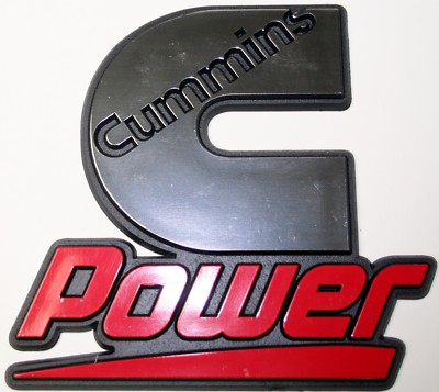1 Cummins emblem decal power diesel gear Kenworth Peterbilt Volvo ford ...