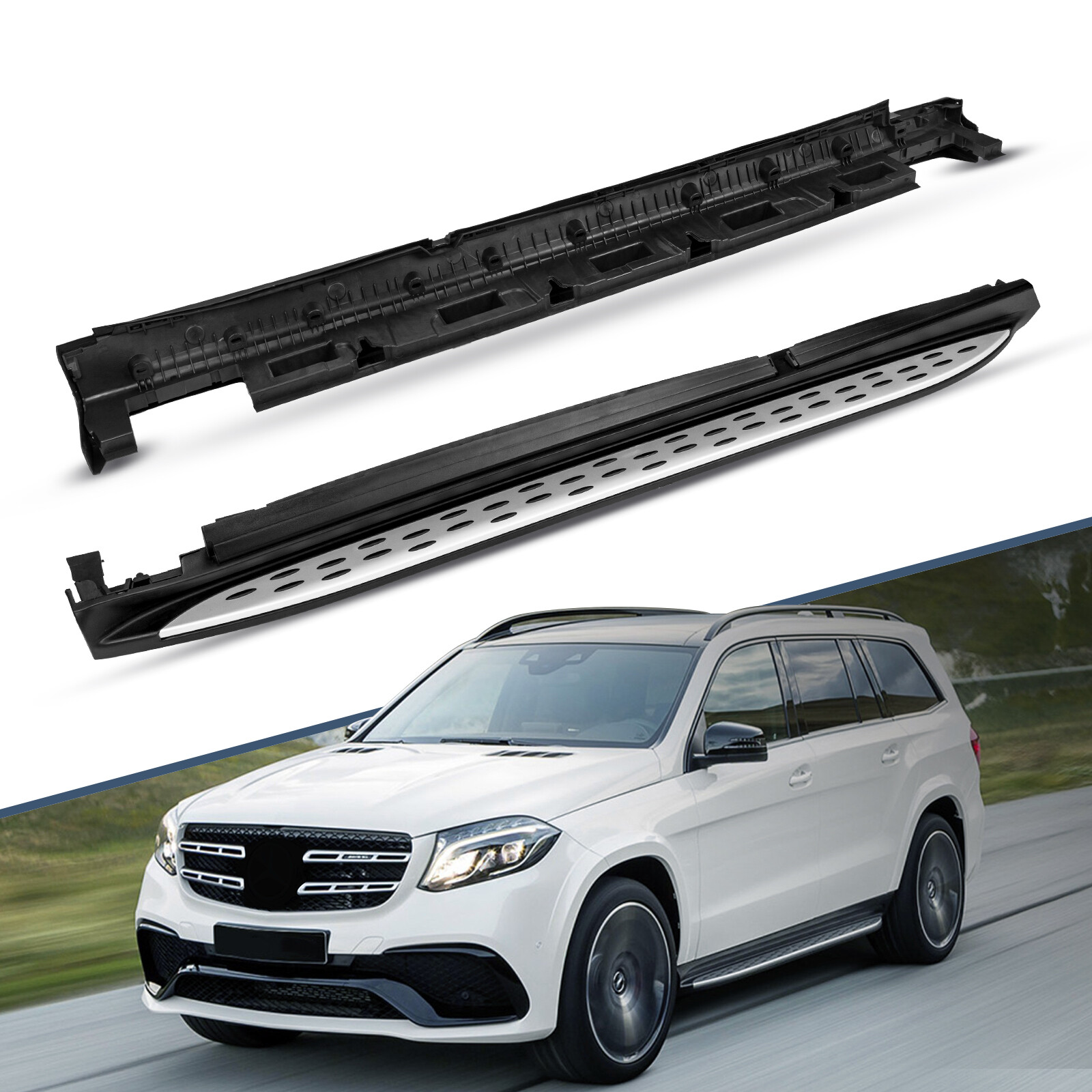 2012-2017 Mercedes Benz W166 ML ML350 GLE Left+Right Running Board Pair ...