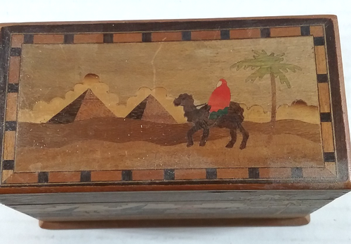 Japanese playing card Box with Exceptional MARQUETRY work EGYPTIAN ...