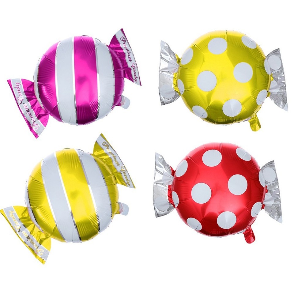 8 Pcs Candy Shape Helium Balloons Sweets Aluminum Balloons Round Foil ...