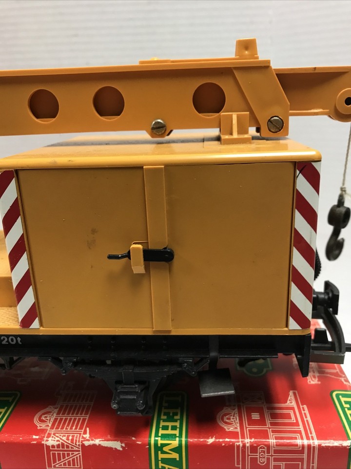 LGB 4042 Matra Yellow Construction Crane Car W Box G Scale | eBay