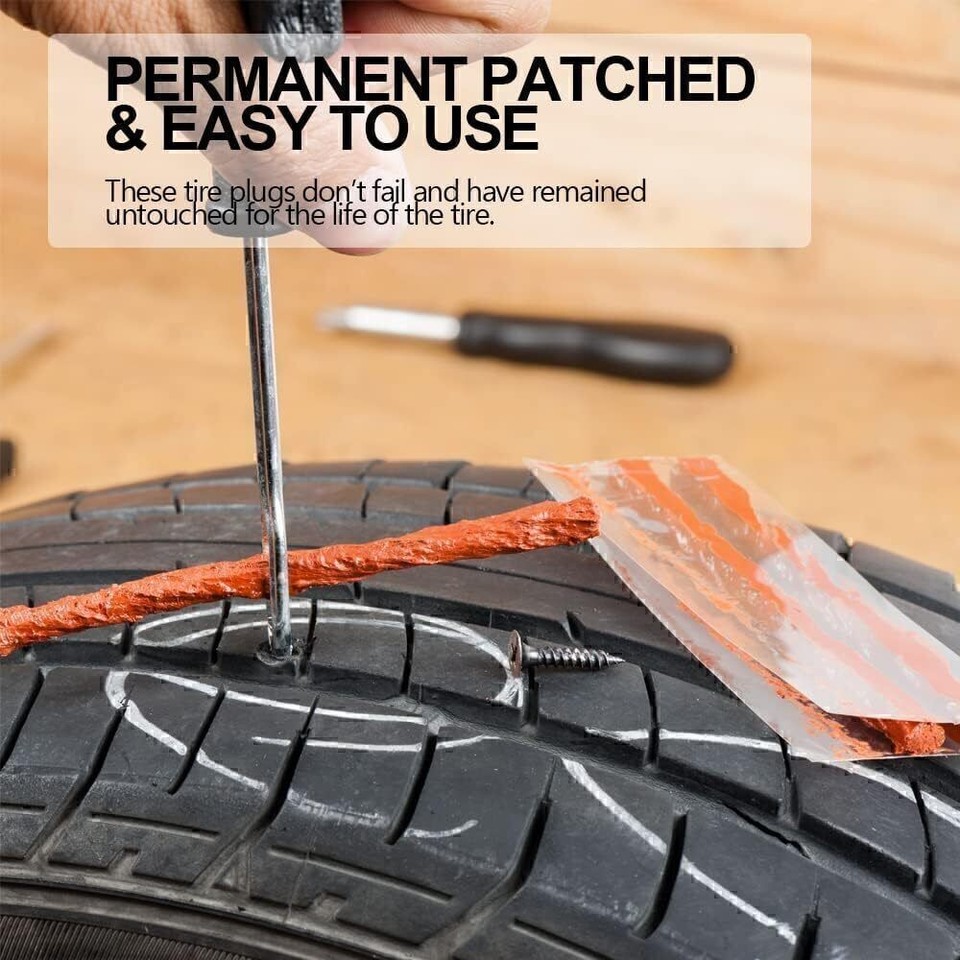 60Pcs Tire Repair Plugs Car Tire Puncture Recovery Tyre Tubeless Seal ...