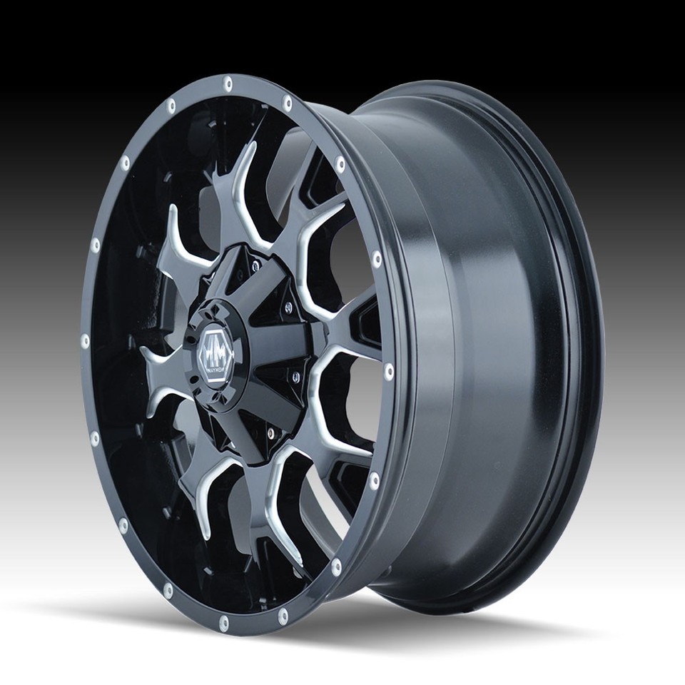 Mayhem 8015 Warrior Gloss Black Milled 18x9 5x4.5 / 5x5 -12mm (8015 ...