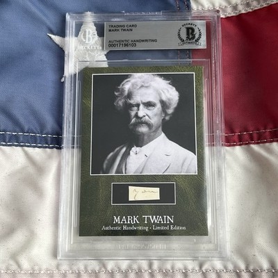 Mark Twain Samuel Clemens Handwritten Word Cut from Autograph Signed ...
