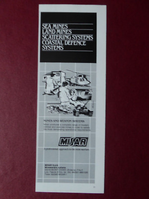 5/1987 PUB MISAR CASTENEDOLO ITALIA MINE WARFARE MINAS MINEN ORIGINAL ...