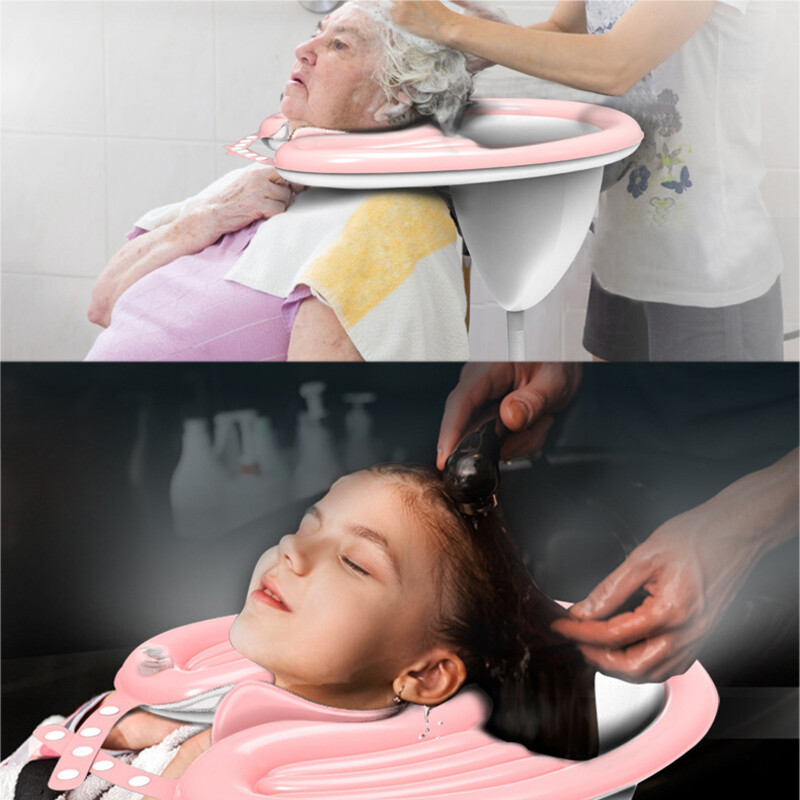 Inflatable Hair Washing Tray Rinse Basin Portable Bedside Shower ...