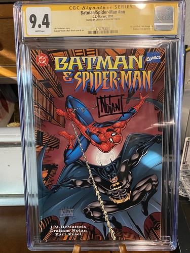 BATMAN SPIDER-MAN 1997 DC Marvel comics CGC 9.4 Signed By Graham Nolan ...