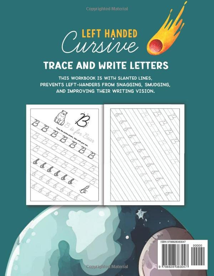 Cursive Handwriting Workbook for Kids Left Handed: Practice Writing ...
