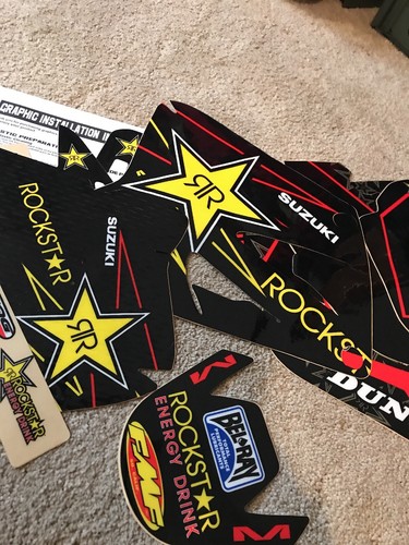 Flu Team Rockstar Yoshimura Suzuki Pleated Gripper Rm85 2002-2015 for ...