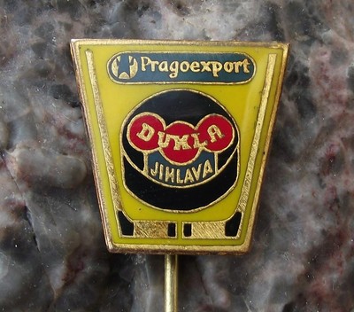 Vintage Dukla Jihlana Pragoexport Ice Hockey Team Czechoslovakia Pin ...