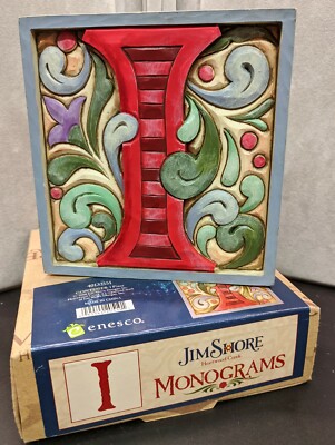 Jim Shore Monogram Letter I Tile - Brand New - Retired 4013215I | eBay