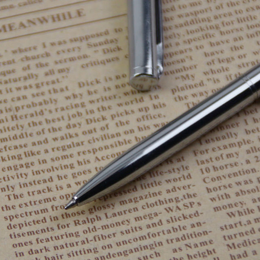 Mini Pocket Size Ballpoint Pen Metal Rotating Small Portable Oil Pen ...