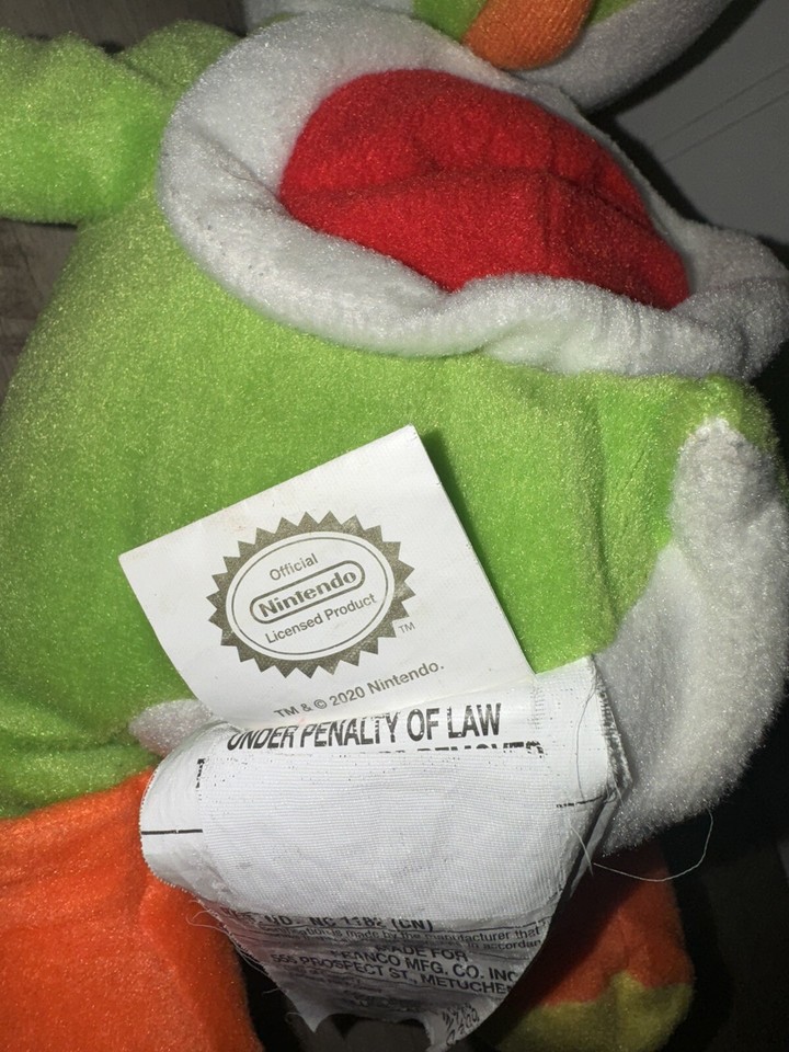 Yoshi Plush Super Mario Party Green Turtle 20” Stuffed Lovey Backpack ...