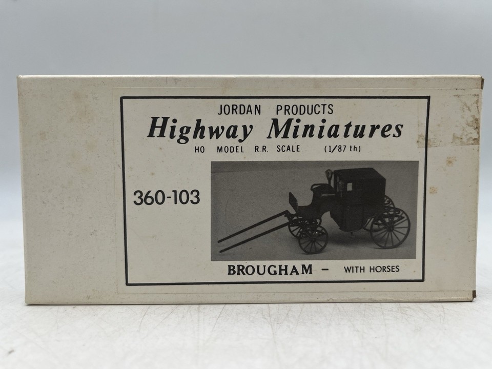 HO Scale Jordan Highway Miniatures Kit #360-103 Brougham With Horses | eBay