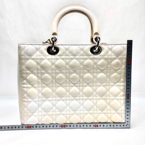 Christian Dior Hand Bag White Enamel 445220 | eBay