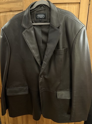 3XLT Men’s Sport Coat Blazer Lambskin Leather Brown in NWT | eBay