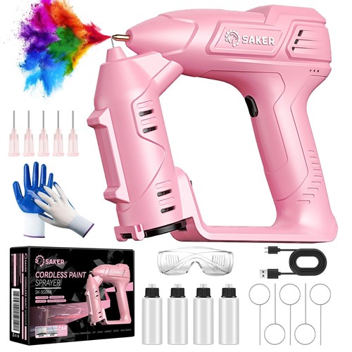 Saker Electric Paint Sprayer Gun Handheld Airbrush Kit Non-Clogging ...