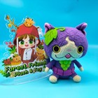 Yokai Watch L027 Grapenyan Bandai Kuttari Plush 6" Toy Doll Japan Fruitnyan | eBay