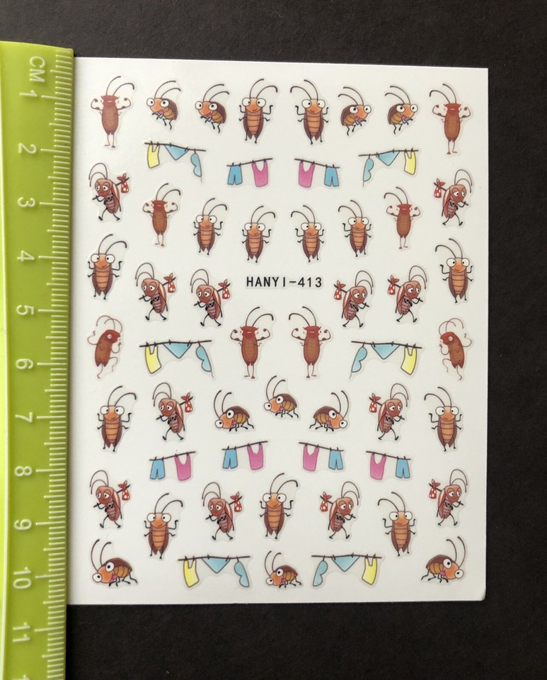 La Cucaracha - Cockroach Nail Art Decals/Stickers | eBay