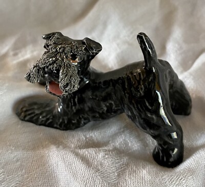 RARE Vintage Jane Callender Kerry Blue Terrier Handmade Porcelain ...