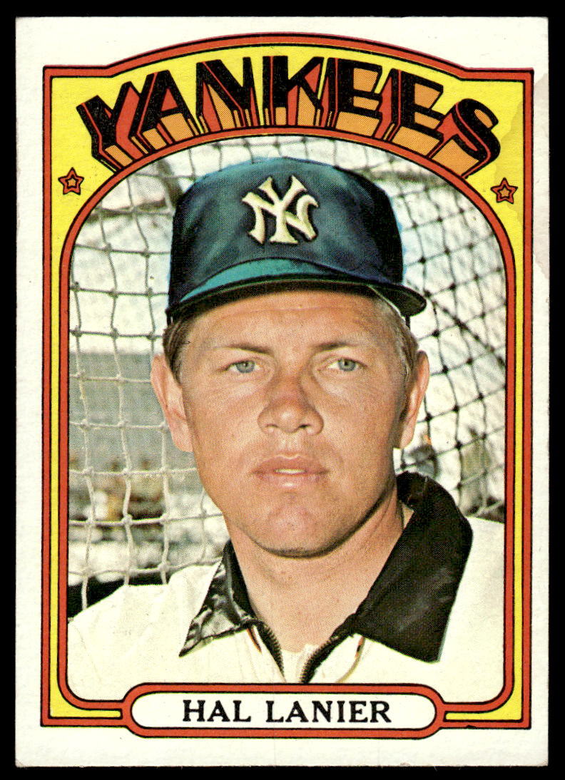 1972 Topps #589 Hal Lanier BASEBALL New York Yankees | eBay