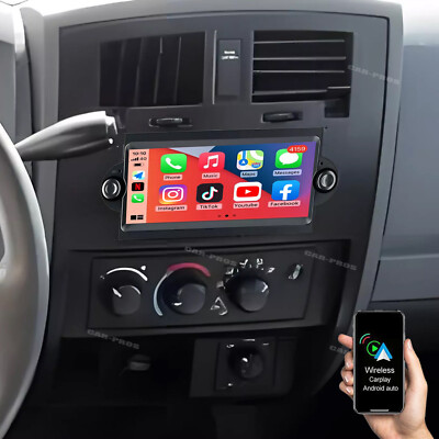 Apple Carplay For 2005-2007 Dodge Dakota Android 13 Car Stereo Radio ...