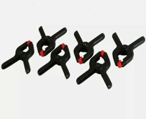 6x2"MINI SPRING CLAMPS PLASTIC ART CRAFT GRIP JAW 5cm DIY MODEL MAKING ...