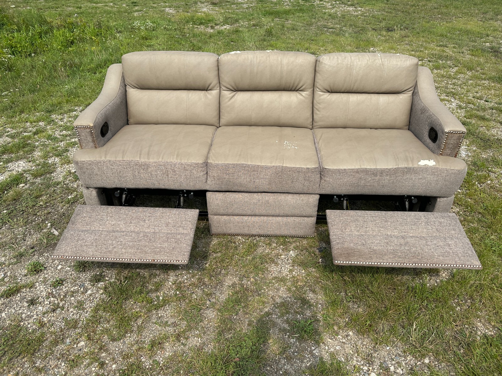 Villa 80" Jackknife Sofa BED Beige Taupe Couch RV motorhome trailer ...