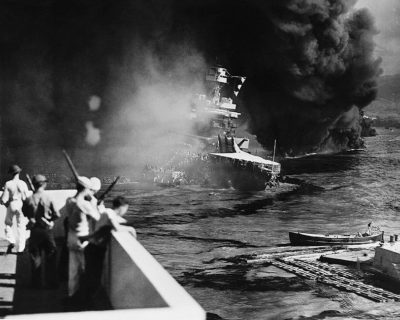 USS CALIFORNIA SINKING IN PEARL HARBOR WWII 8x10 GLOSSY PHOTO PRINT | eBay