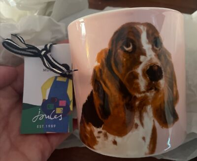 Joules Dog Lilac Mug Fine China Pink 300ml Hot Drinks Tea Coffee Cup ...