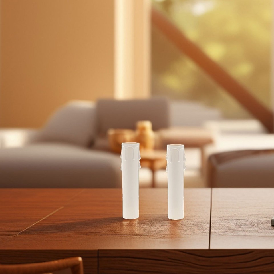 30 Pcs Plastic Candle Socket Covers Sleeves For Candelabra Base Vintage ...